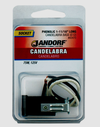 JANDORF Phenolic CANDELABRA SOCKET w/ Single Leg Hickey Light Lamp ...