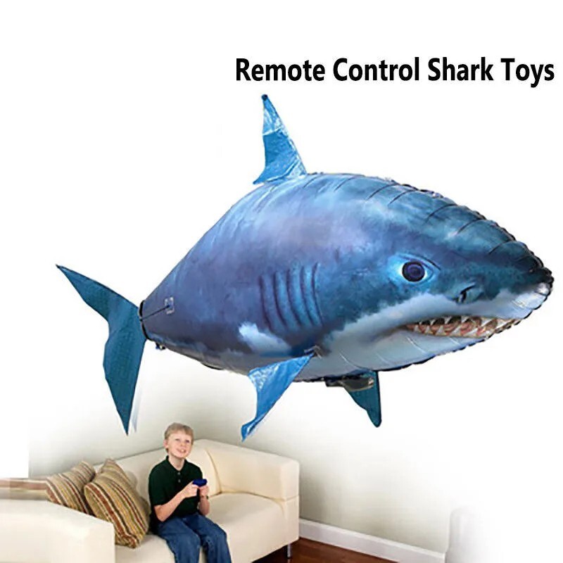 Remote Control Flying Shark Toy Air Swimming Fish Infrared RC Animal ...