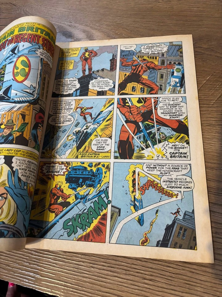 Captain Britain #8 -Marvel/British Comic - 1976 - Betsy Braddock ...