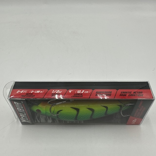 Xcalibur 1/2 Oz. Suspending Jerkbait Fire Tiger Fishing Lures XTRSJB04 ...