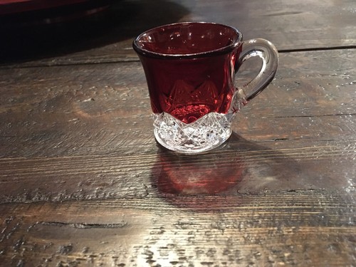 Vintage Ruby Red Flash Glass With Handle | eBay