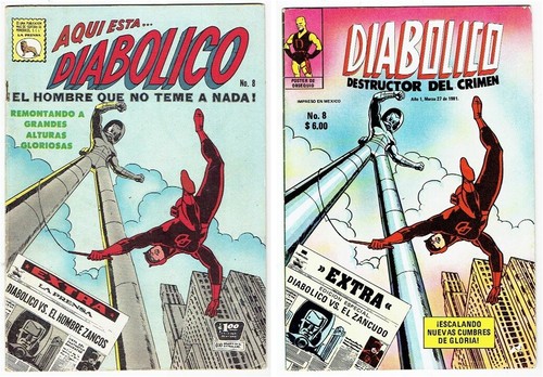 MEXICAN DAREDEVIL #8 SET OF 2 COMICS LA PRENSA & NOVEDADES MEXICO IN ...