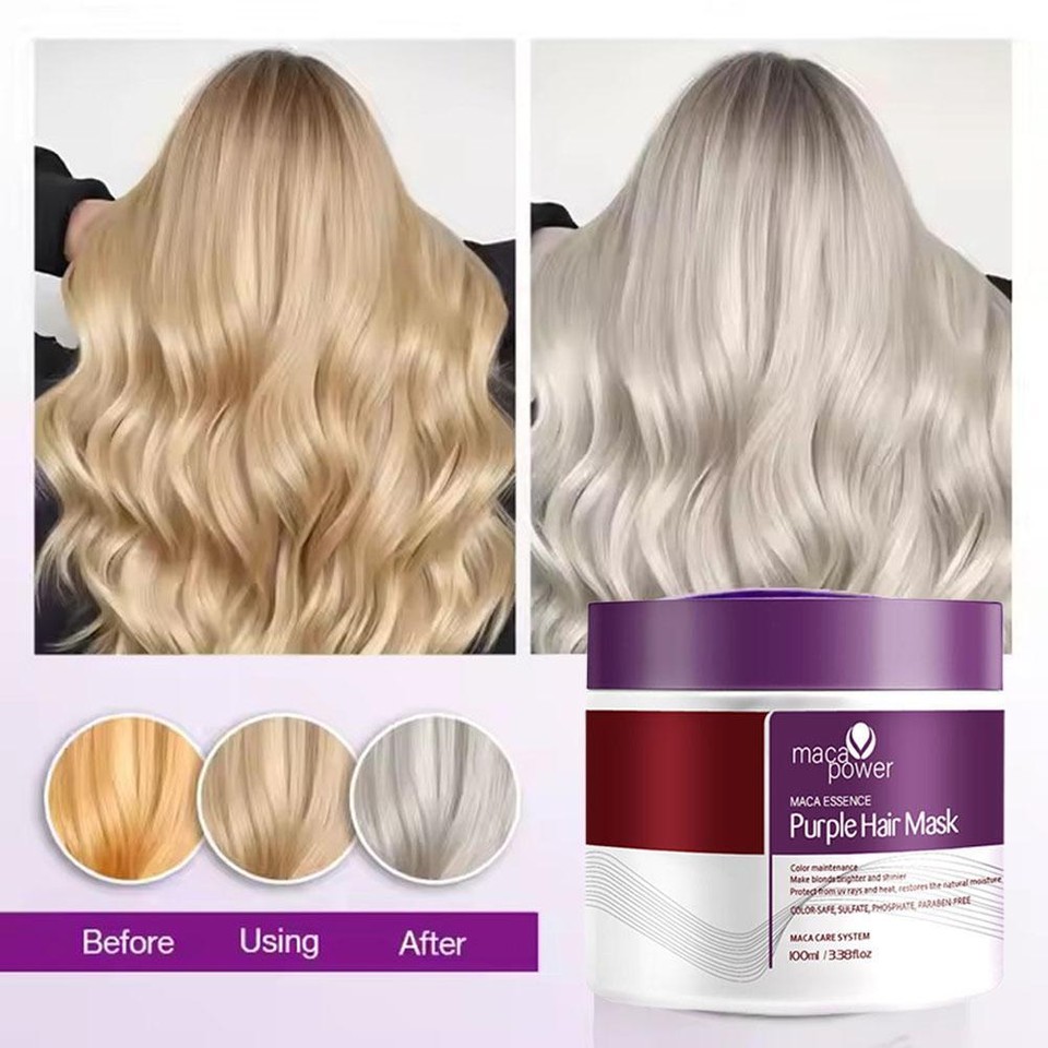 Karseell Purple Hair Mask 500ml Maca Essence Deep Nourish Brighten Hair ...