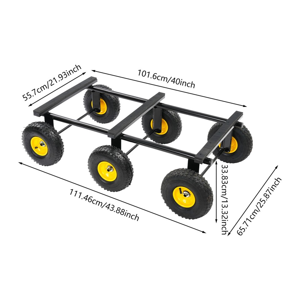 6 Wheel 1200 Lbs Capacity All Terrain Mover Heavy Duty Furniture Moving ...