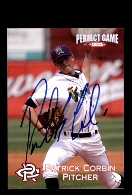 Signed Baseball Card Auto Patrick Corbin 2010 Perfect Game Cedar Rapids ...