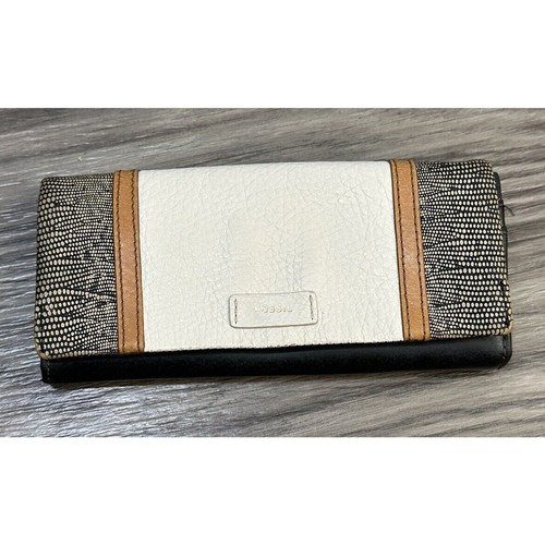 FOSSIL WOMEN'S WALLETS - BLACK PATCHWORK | eBay