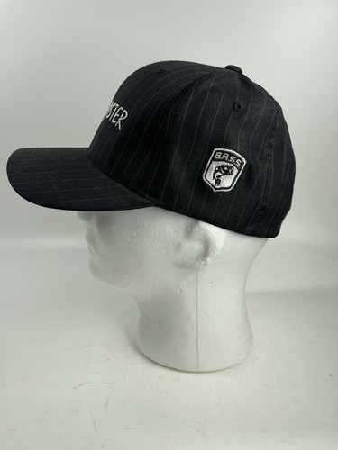 Bassmaster Bass Master Fishing Tournament Black Pinstriped Baseball Hat ...