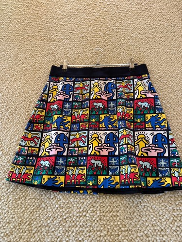 HTF ALICE + OLIVIA X KEITH HARING RILEY A-LINE MINI SKIRT SZ 10 | eBay