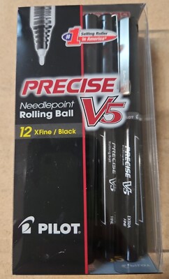 12ct PILOT Precise V5 Stick Liquid Ink Rolling Ball Stick Pens, Extra ...
