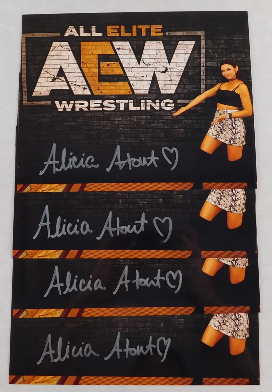 Alicia Atout Signed 8x10 Photo Interview Queen Model WWE AEW All Elite ...