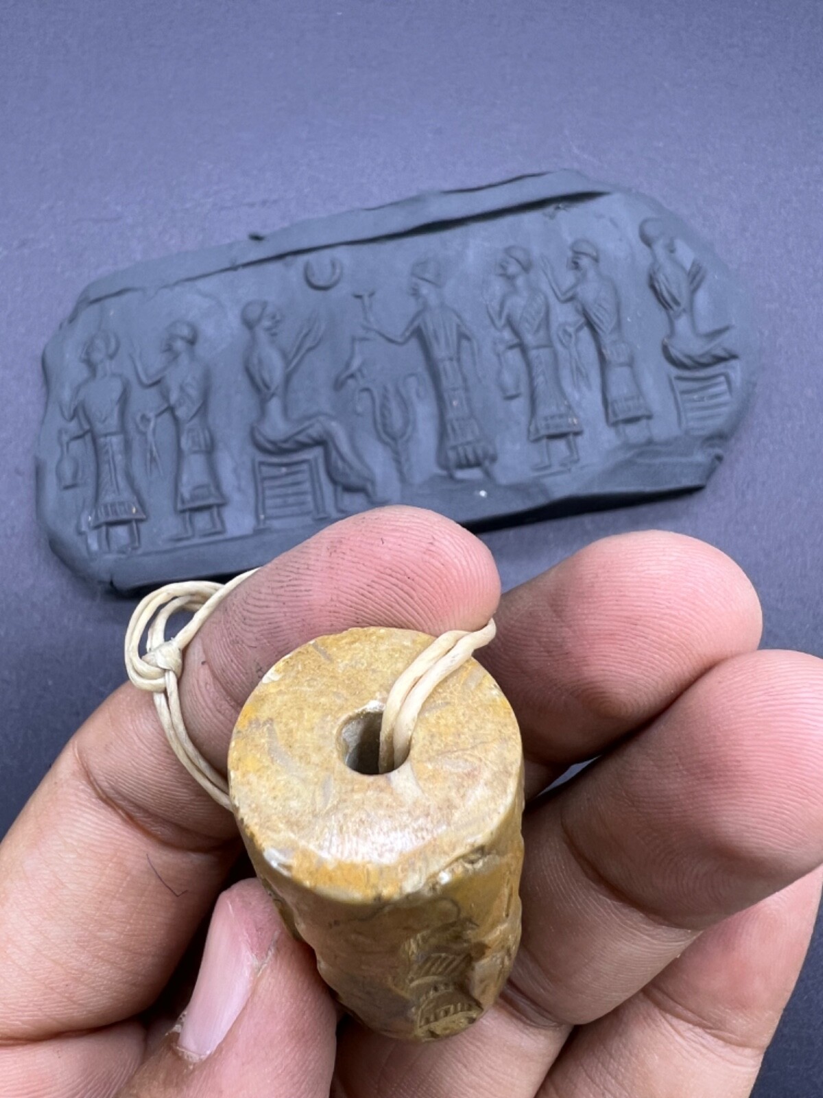 Rare Ancient Old Near Eastern Antiques Sumerian Assyrian Story Intaglio ...