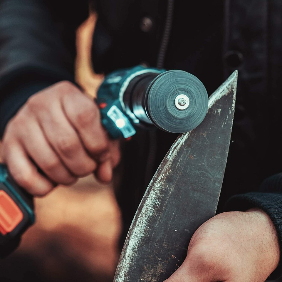 5PCS Lawn Mower Blade Sharpener Balancer Kit for Drill Grinder Stone ...