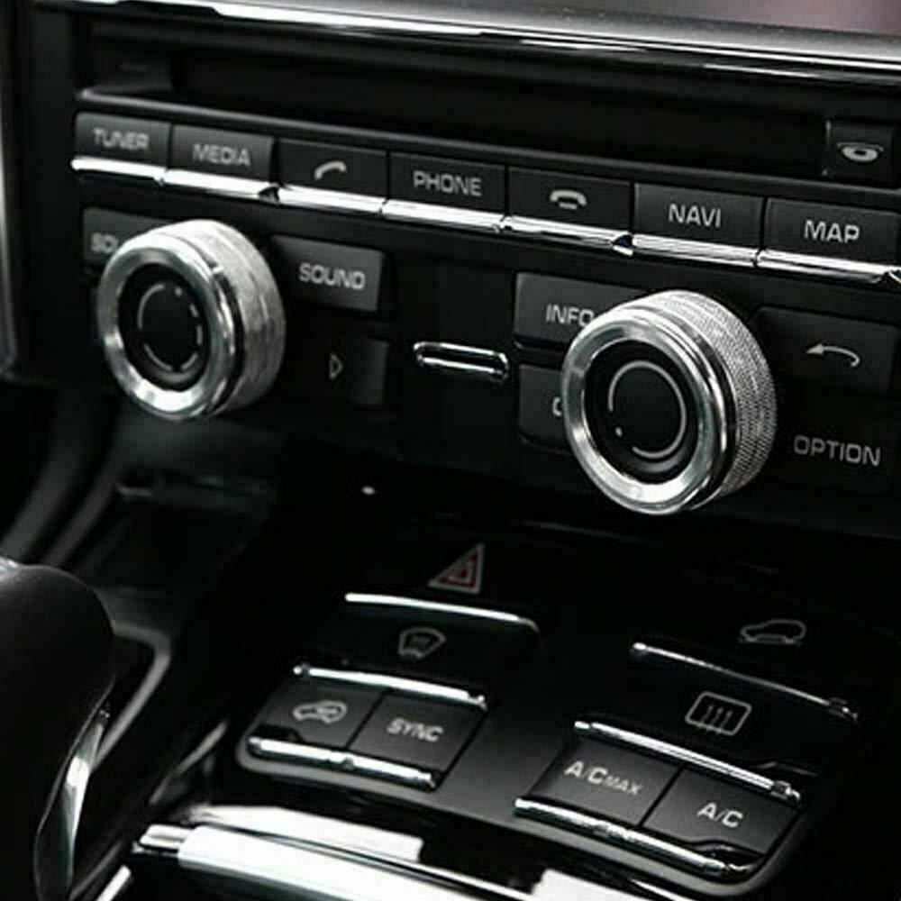 Chrome Aluminum Volume Radio Knob Covers Trim For Porsche 911 Cayenne ...