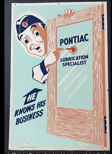 1950-60 Original GM Pontiac Poster 38x25” Car Auto Truck Loan Dealer ...