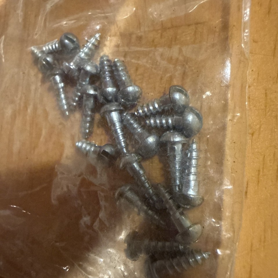 #4 x 3/8” Slotted Round Head Wood Screws Plated - Pack of 20 | eBay