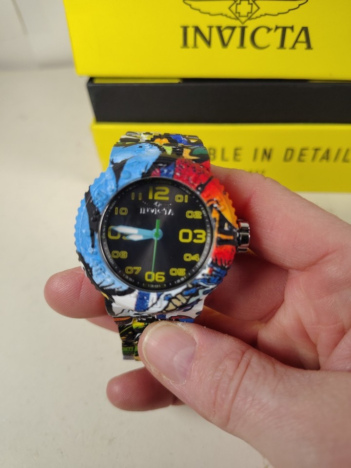 Invicta Women's 40mm Grand Pro Diver Hydro plated Graffiti Yellow Needs ...