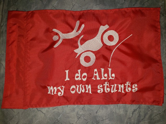 Custom STUNT ATV Safety Flag for ATV UTV dirtbike JEEP Dune Whip Pole ...