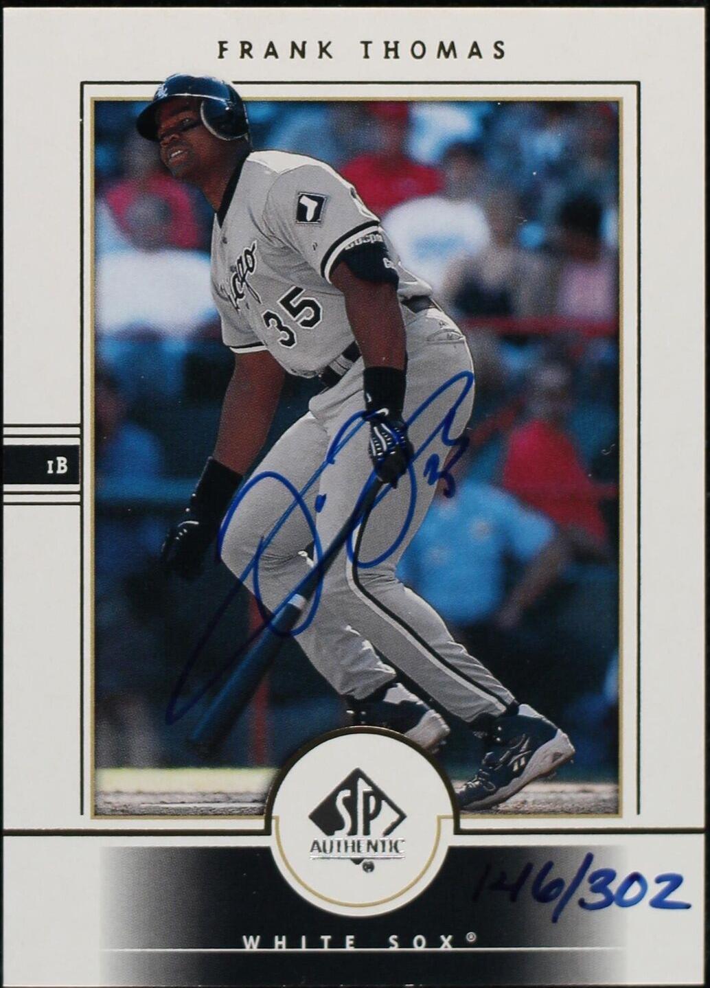 2001 SP Authentic - Buyback Autographs Frank Thomas #34 2000 SP ...