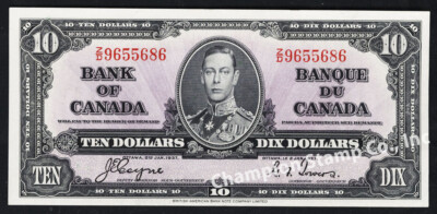 Canada Banknote 10 Dollars Cat No 61c | eBay