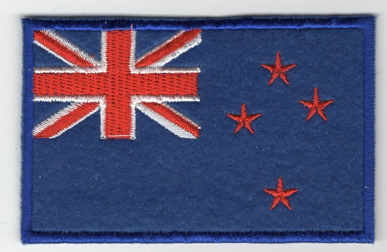 New Zealand Flag Patch Felt Embroidered Iron On Applique | eBay