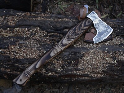 EDC Custom Handmade Carbon Steel Blade Viking Axe Tomahawk Axe W/L ...