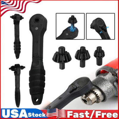 2 in 1 Drill Chuck Ratchet Two-head Spanner Key Drill Chuck Ratchet ...