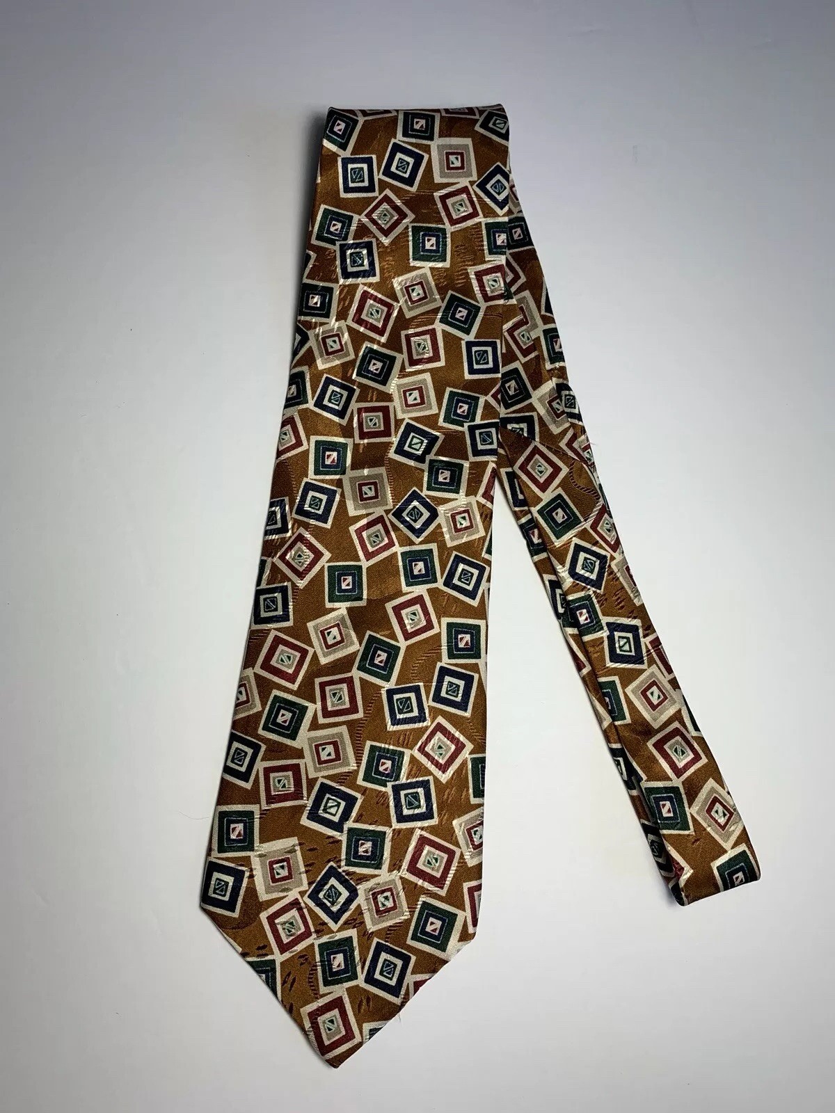 Gian Franco Ferretti 100% Silk Men’s Necktie Geometric Multi Colot -48 ...
