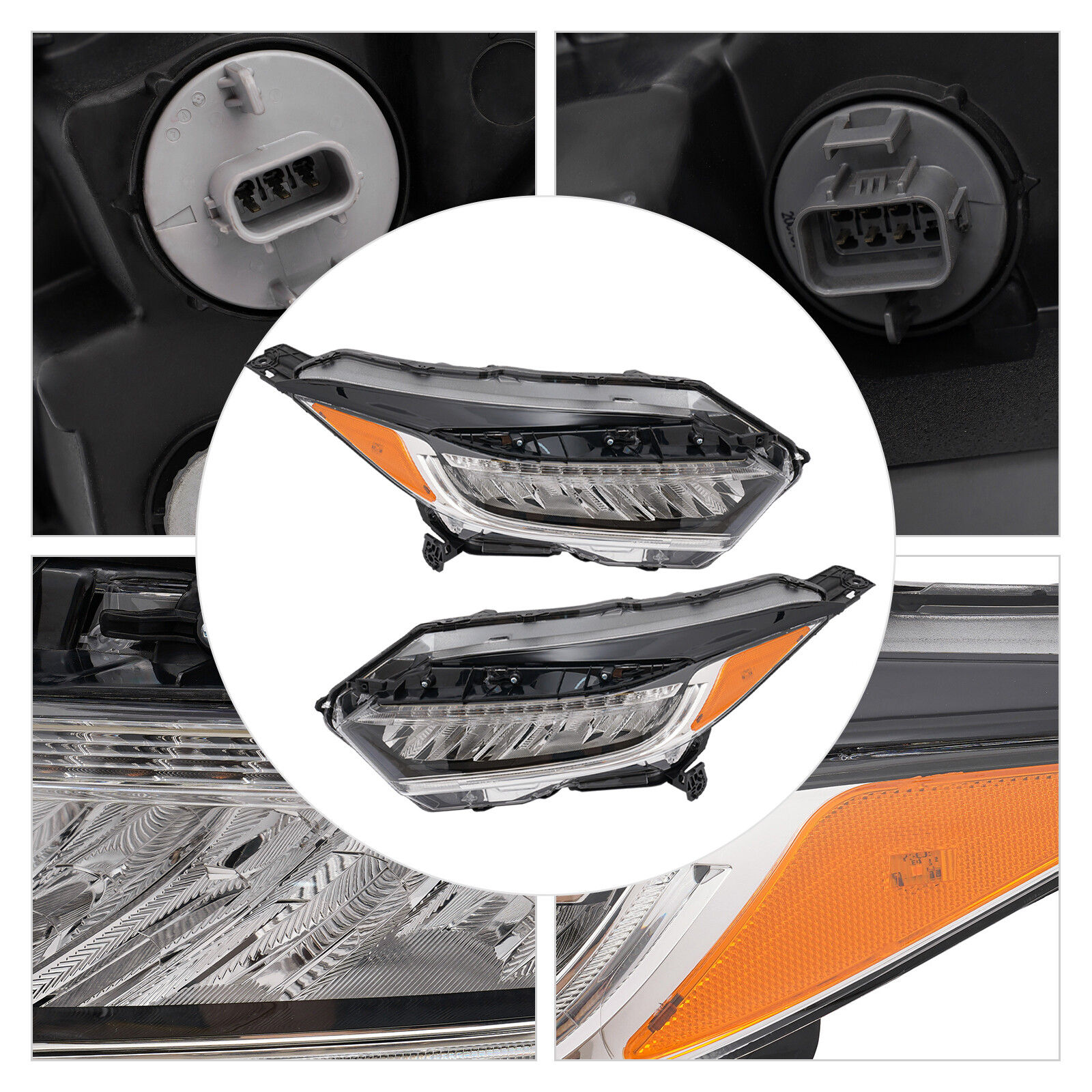 Full LED Headlights Lamp Assembly For 2019 2020 2021 2022 Honda HRV HR ...