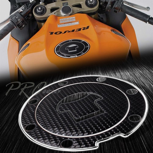 24PCs Chrome+Perforated Black Gas Tank Pad+Fuel Cap Cover 03-17 CBR ...