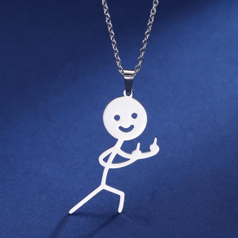 Stick Figure Mom Necklace