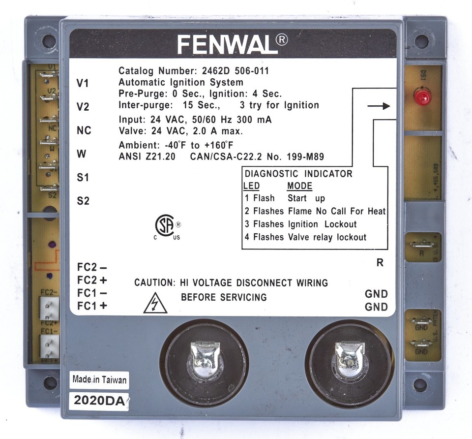 Fenwall Automatic Ignition System Control 2462D, 506-011 2462D506-011 ...