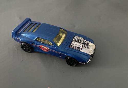 2004 Mattel Hot Wheels DC Superman Riveted Blue Car W Superman Logo ...