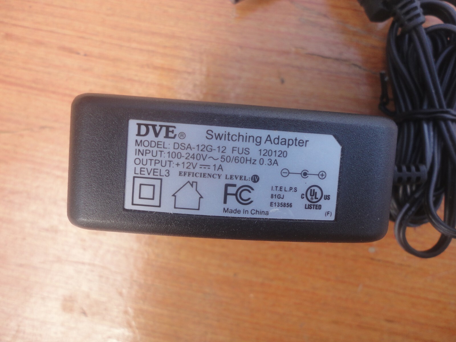 GENUINE DVE AC Adapter Power Supply- DSA-12G -12 FUS 120120 | eBay