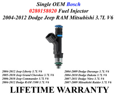 Single Genuine Bosch Fuel Injector For 2005-2010 Jeep Grand Cherokee 3 ...