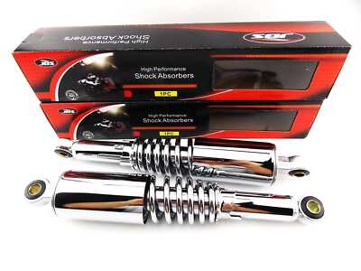HONDA CB100 325mm JBS CHROME REAR SHOCK ABSORBERS EYE TO EYE | eBay