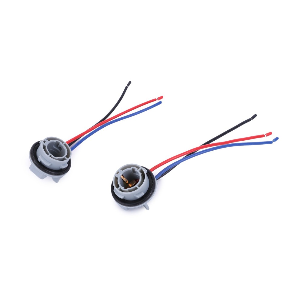 2PCS 1157 2357 LED Pig Tail Plug Stop Brake Turn Light Bulb Socket ...