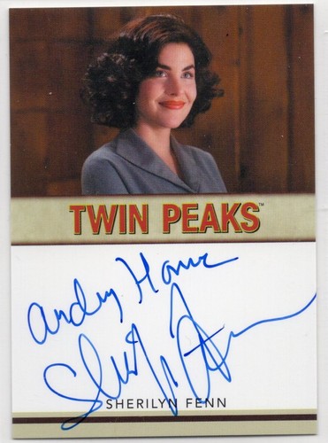 Twin Peaks Log Lady Chronicles Sherilyn Fenn Inscription Autograph Card ...