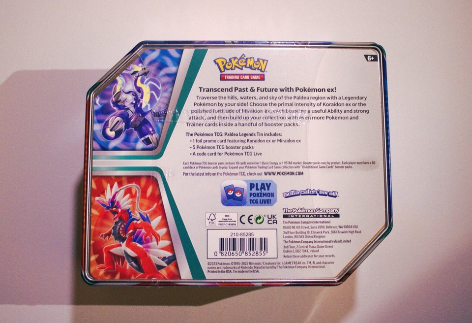 Pokemon TCG Paldea Legends Tin: Koraidon | eBay