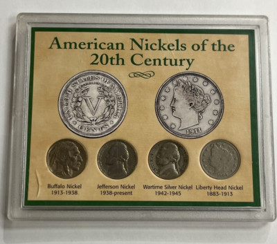 AMERICAN NICKELS OF THE 20TH CENTURY4 COIN SET IN PLASTIC DISPLAY | eBay
