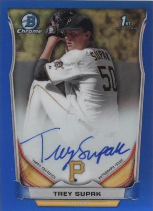 2014 Bowman Draft - Chrome Draft Pick Autographs Trey Supak #BCA-TSU ...