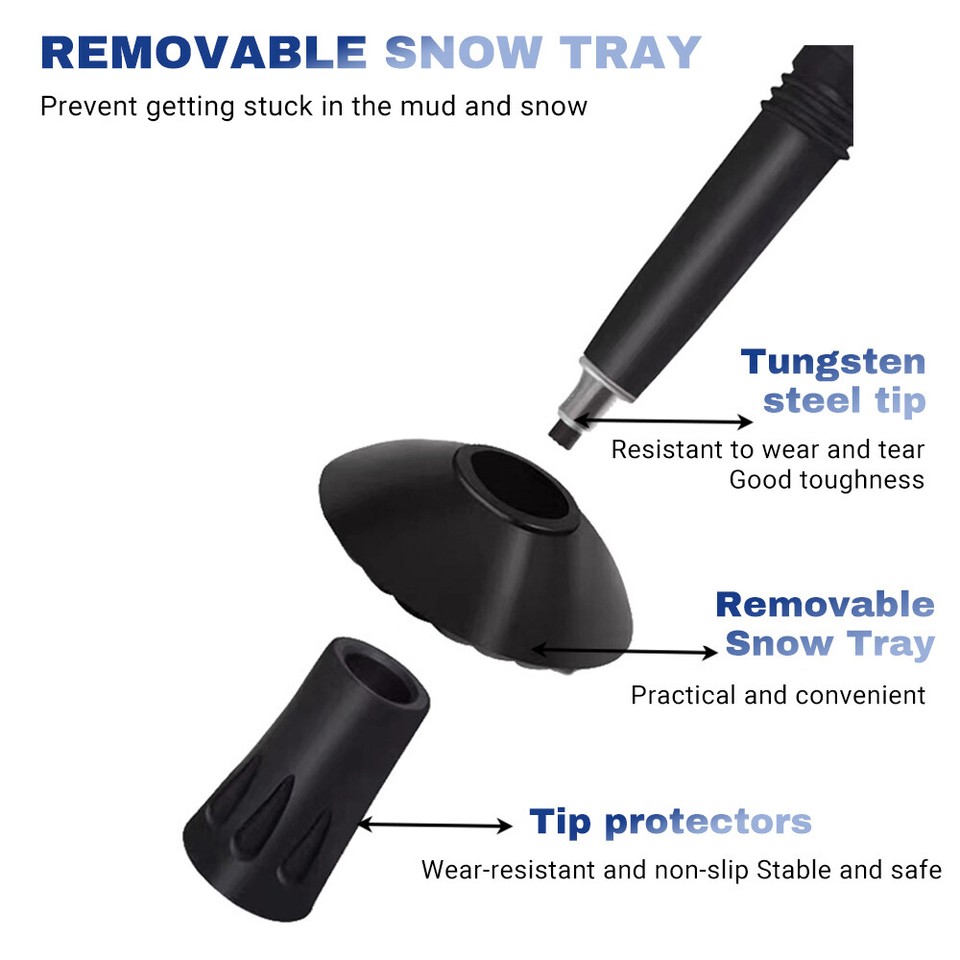 Tactical Trekking Poles Walking Cane Hiking Stick Security for Camping ...