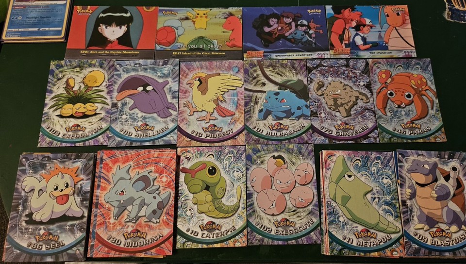Lot Of 111 Pokemon Cards Topps TV Animation Edition Nonholos [14 Foils ...