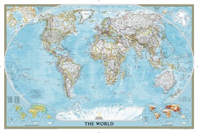National Geographic World Classic Political Wall Map - 36 x 24 inches ...
