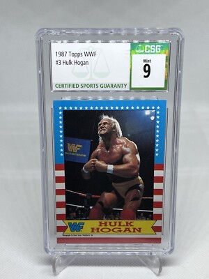 1987 Topps Hulk Hogan #3 CSG 9 Mint | eBay