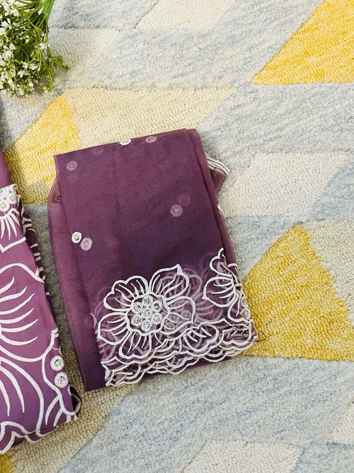 Indian Traditional Muslin Unstitched Suit Dress Material With Dupata | eBay