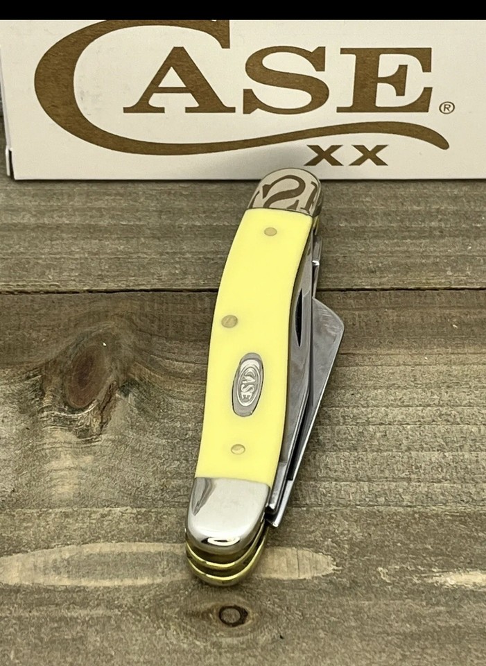 Case xx Yellow Synthetic Smooth Medium Stockman Carbon Steel Pocket ...