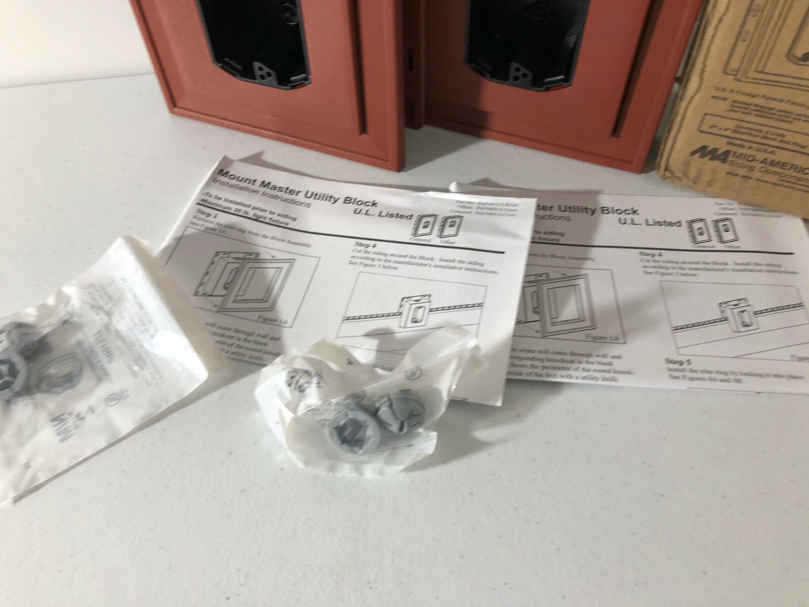 Mid-America Mountmaster 7" x 8" Vinyl Electrical Mounting Block Bright ...