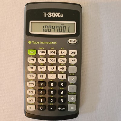Texas Instruments TI-30 Xa Solar Powered Calculator | eBay