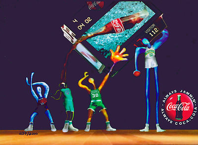 Coke Coca Cola NBA Basketball Always Jammin ad advertisement lithocel ...