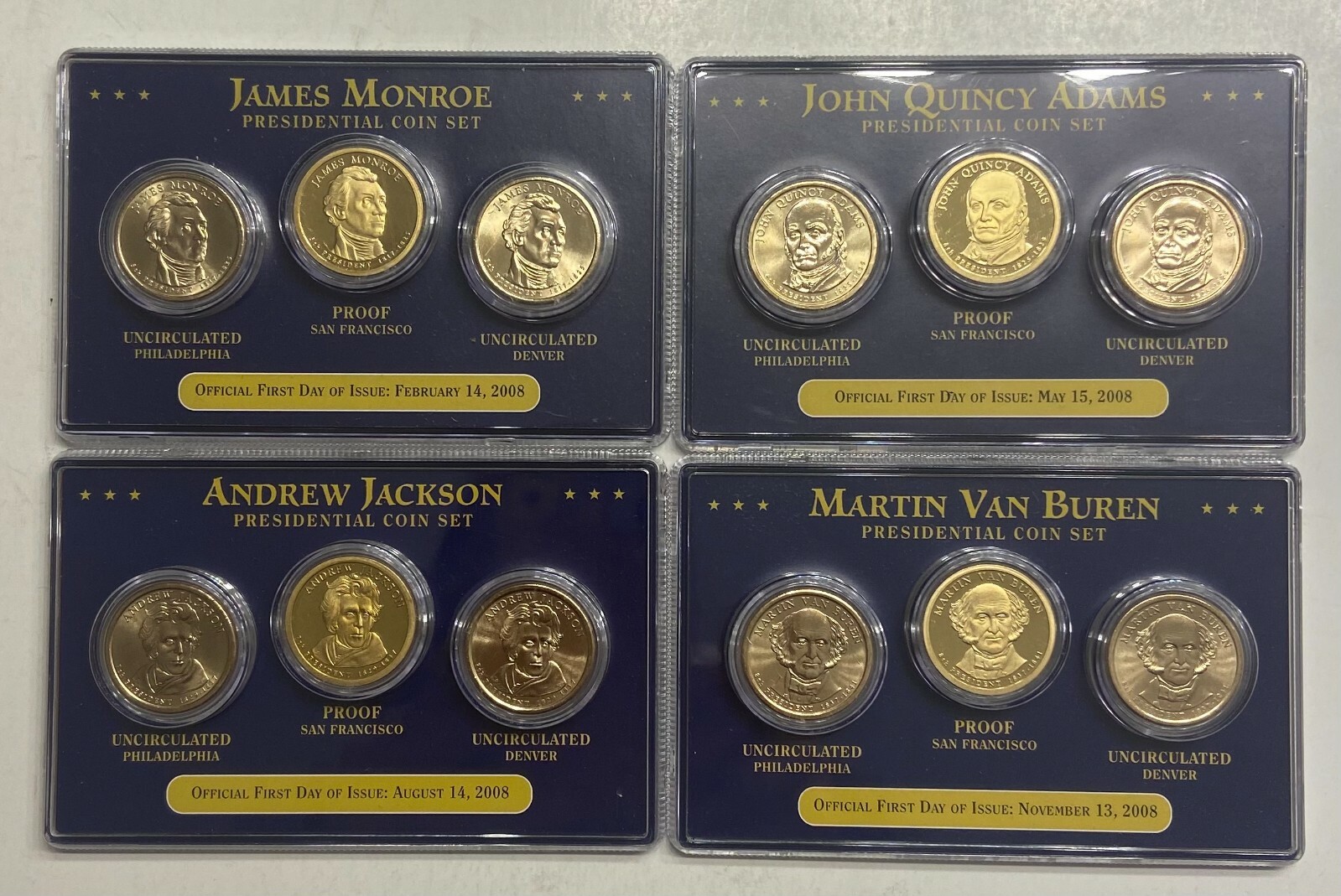 2007 - 2016 P,D & S COMPLETE 3 - COIN PRESIDENTIAL DOLLAR SETS - ALL 38 ...